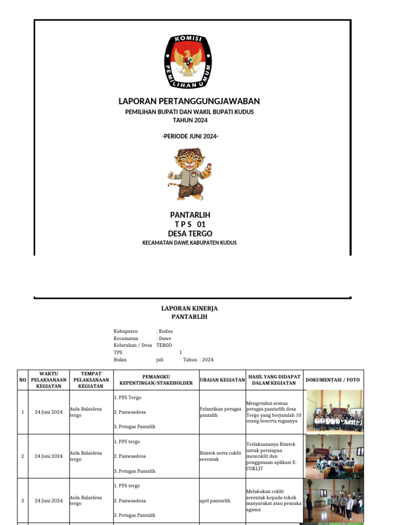 Lapkin Pantarlih Tps 001 | PDF