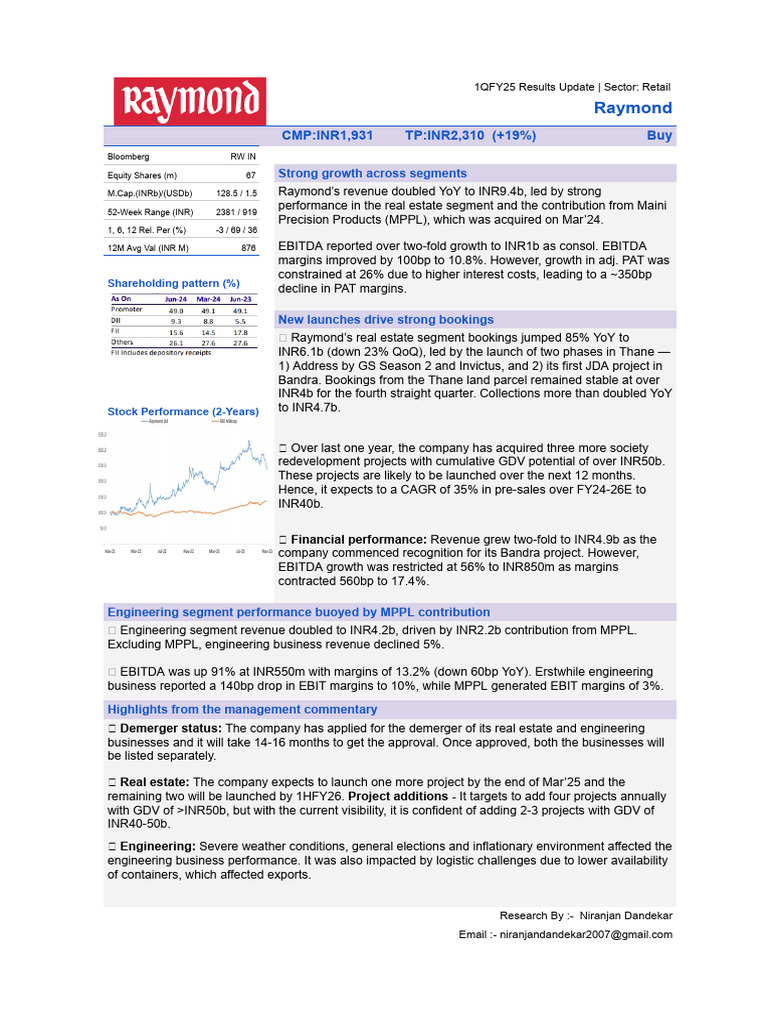 Raymond Report | PDF