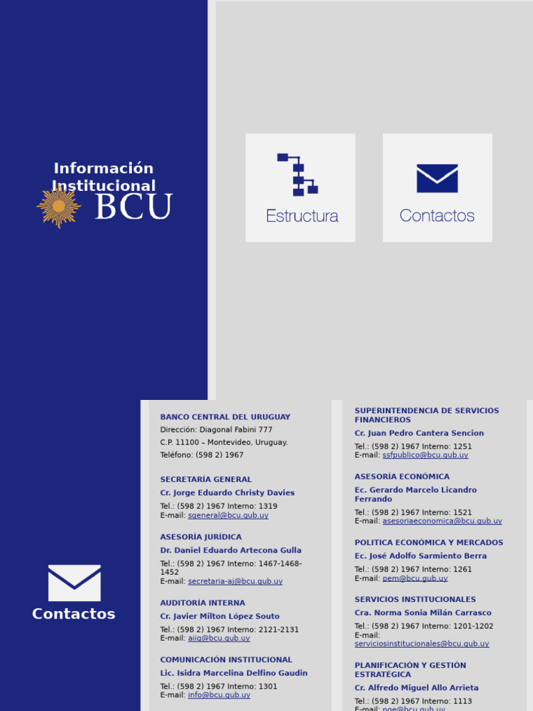 BCU Organigrama Institucional - PPSX | PDF