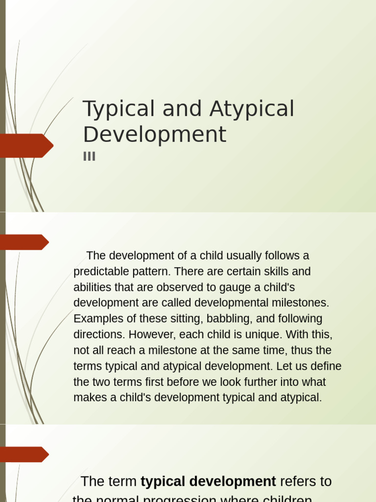 Typical and Atypical Development | PDF | Child Development | Behavioural Sciences
