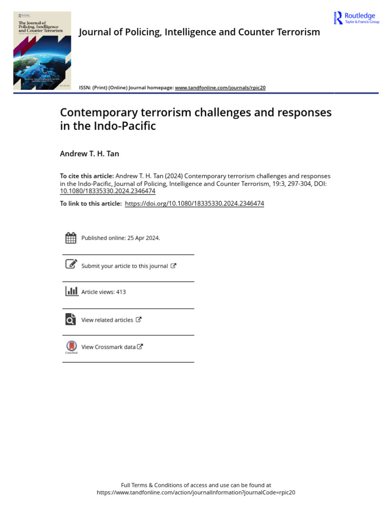Contemporary Terrorism Challenges and Responses in The Indo-Pacific | PDF