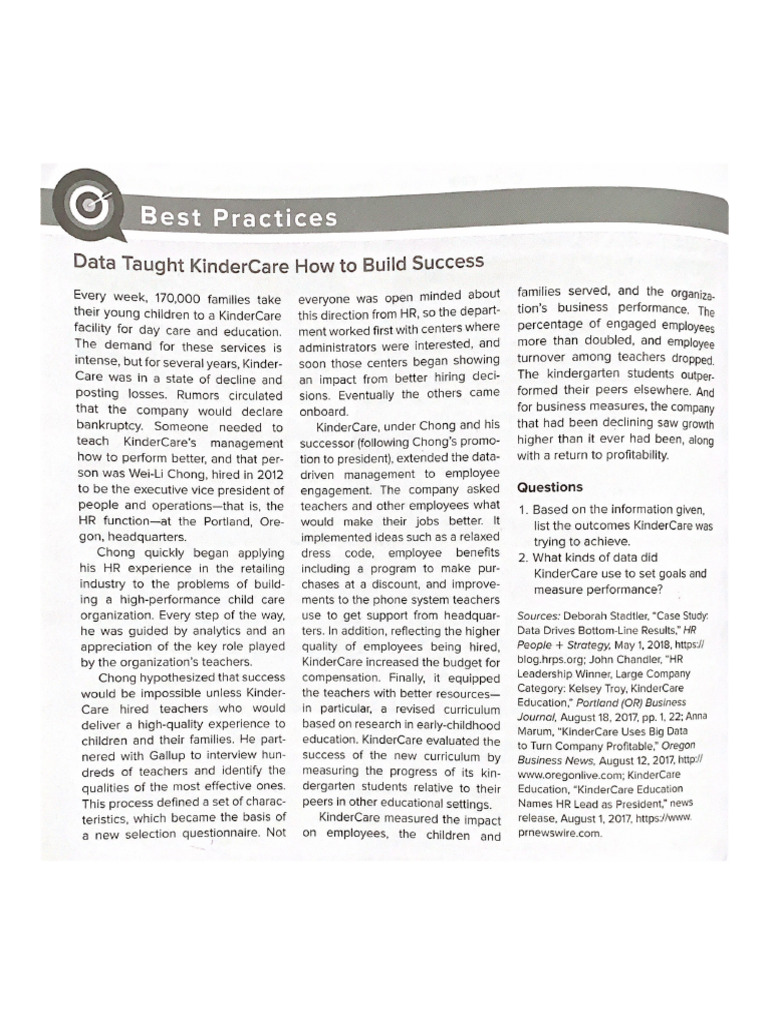 Case Study KinderCare | PDF