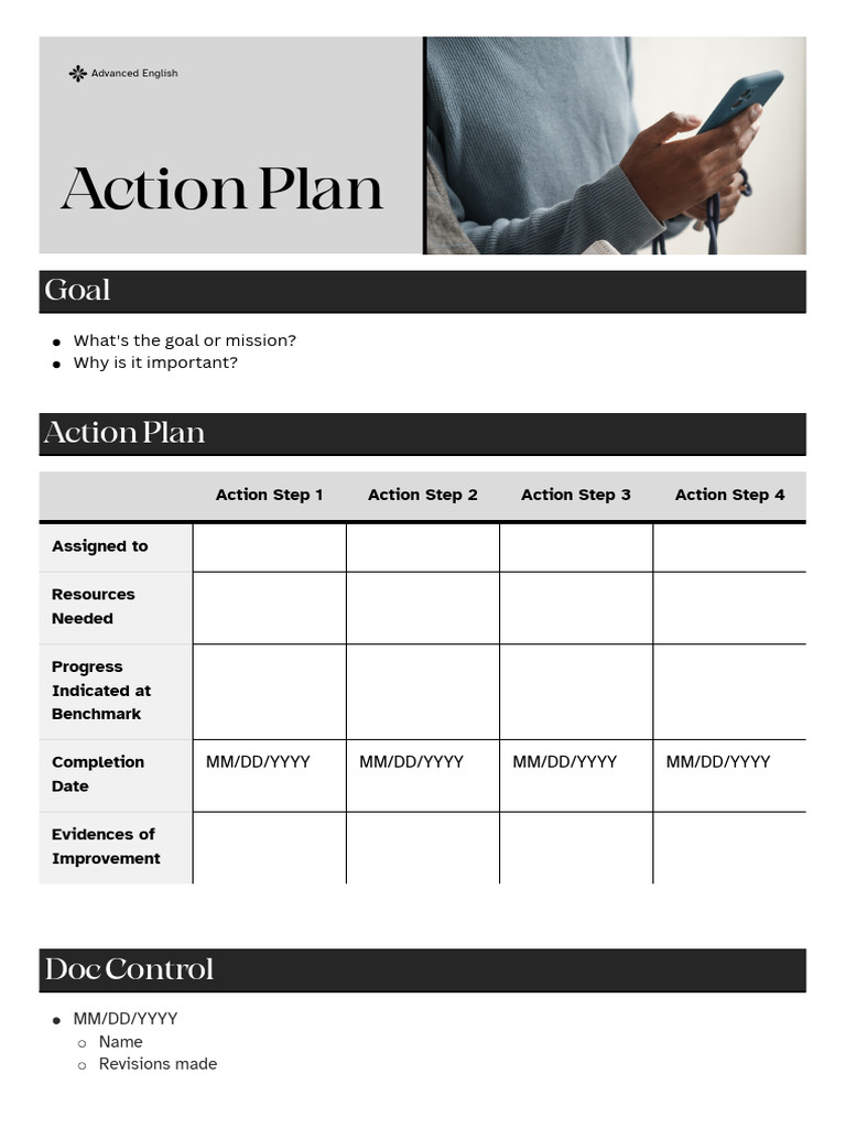 Action Plan Doc Advanced English | PDF
