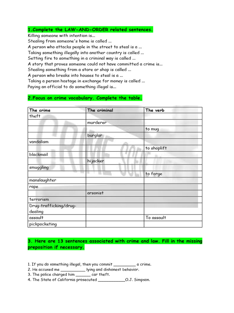 law-order-crime_WORKSHEET | PDF