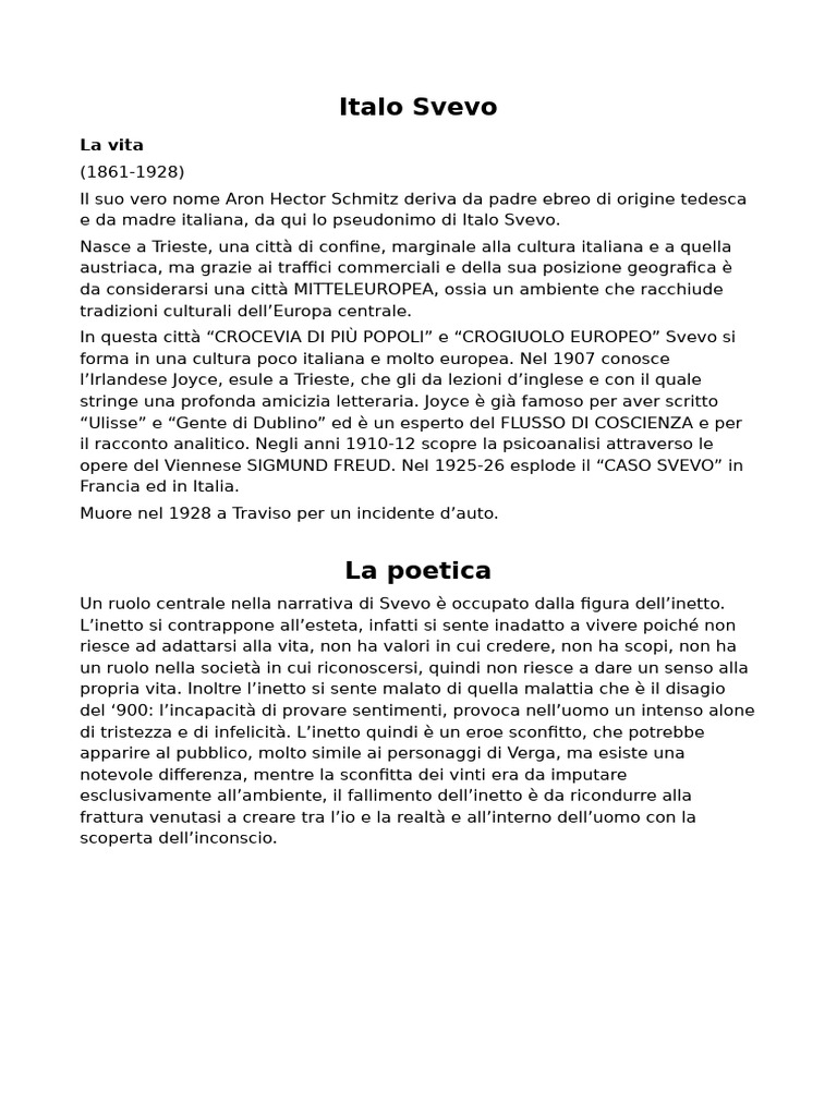 Italo Svevo | PDF