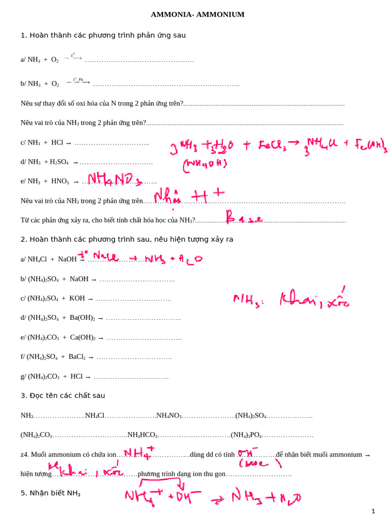2023-NH3-VÀ-NH4 | PDF