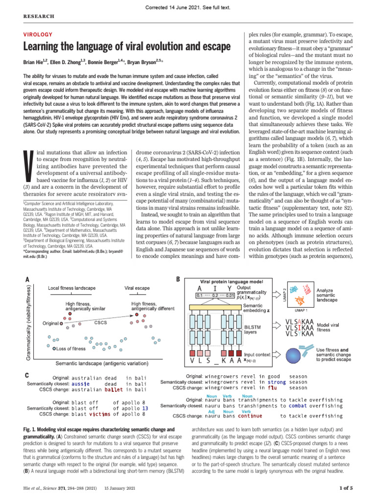 Science - Abd7331-The Language of A Virus | PDF