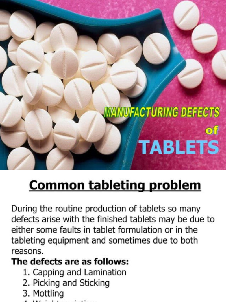 Tablet Defects F-1 | PDF