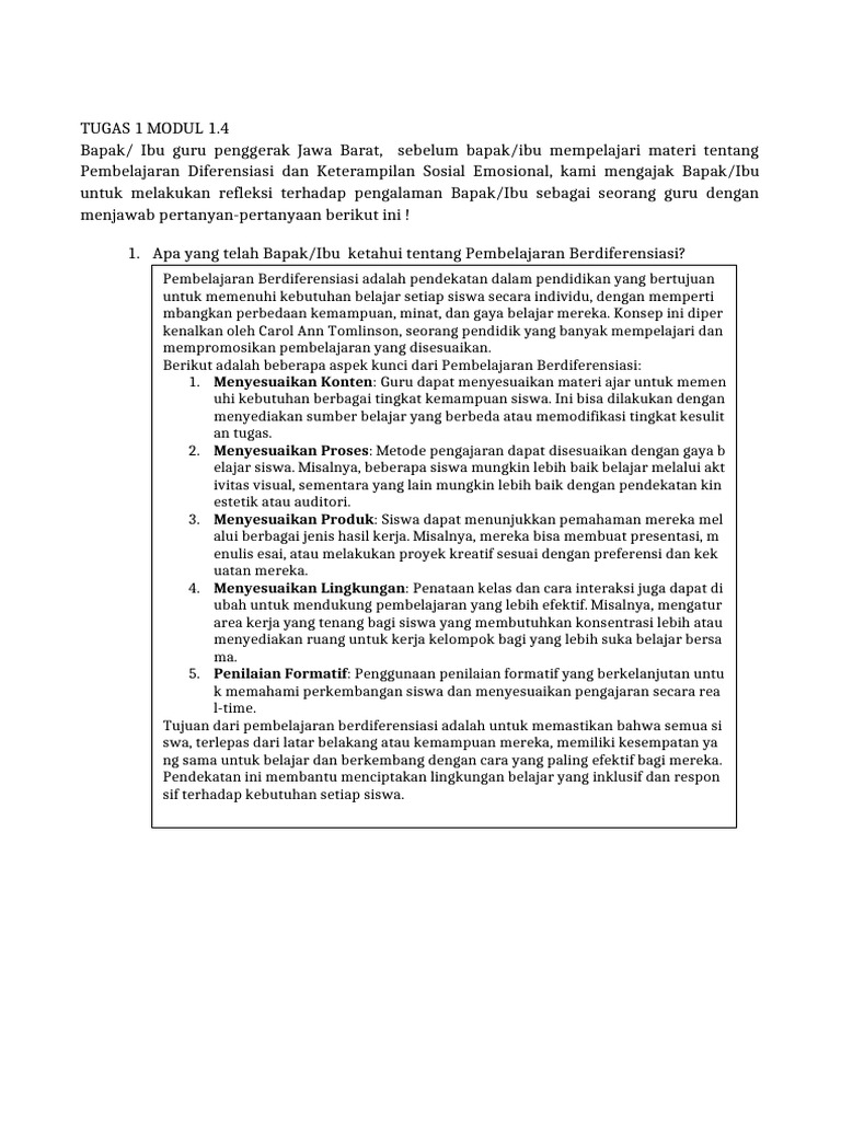 LK MODUL 1.4 LEVEL 1 - Neni Juhaeni Fix | PDF