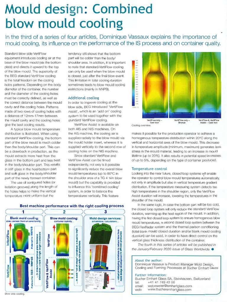 2019 - Emhart - Mold Design - Combined Blow Mold Cooling-1 | PDF ...