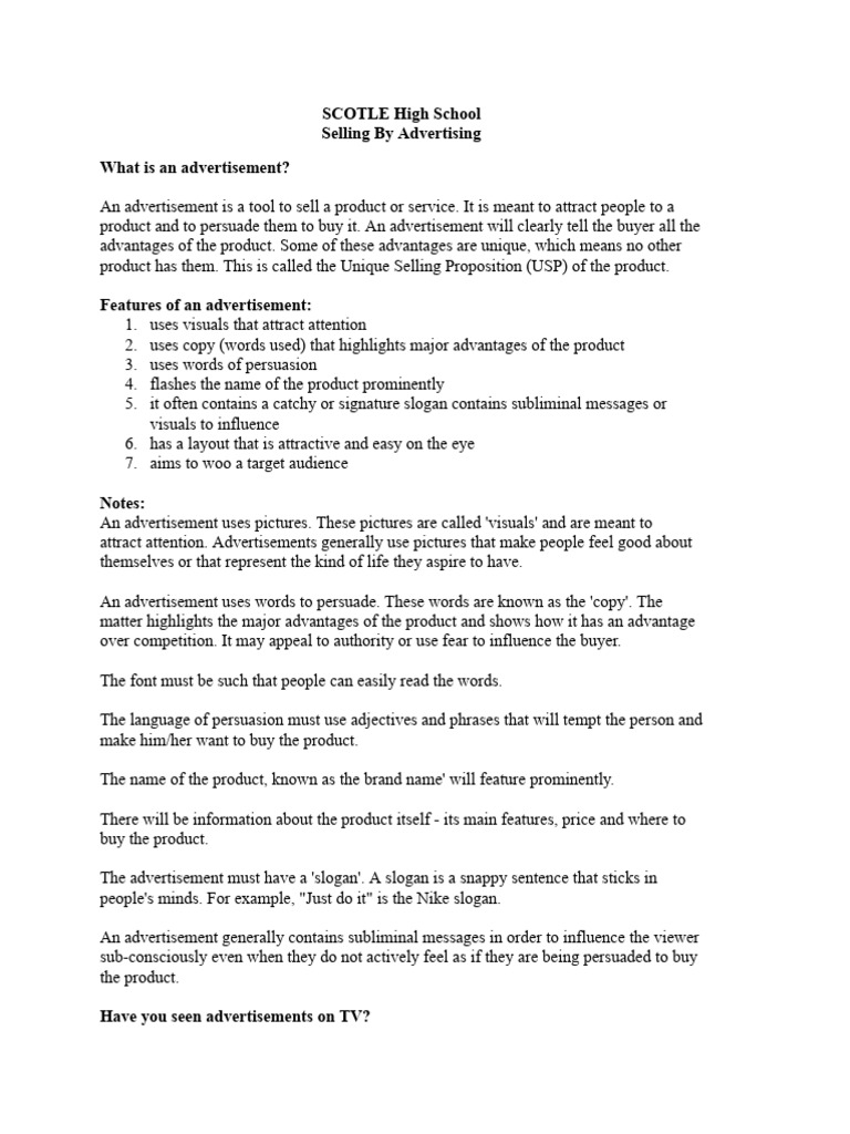 Advertisement | PDF