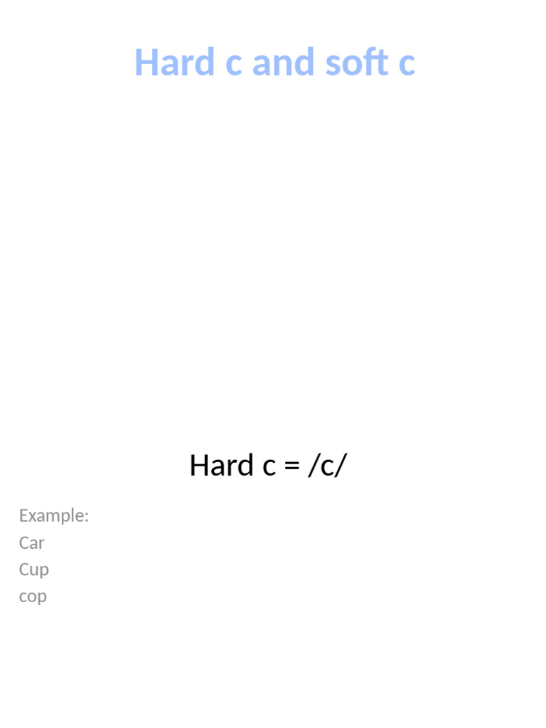 Soft C and Hard C | PDF