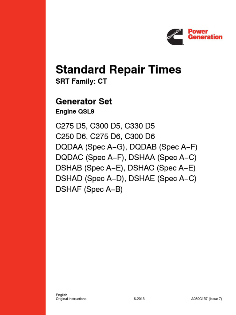 SRT Manual Qsl9 | PDF