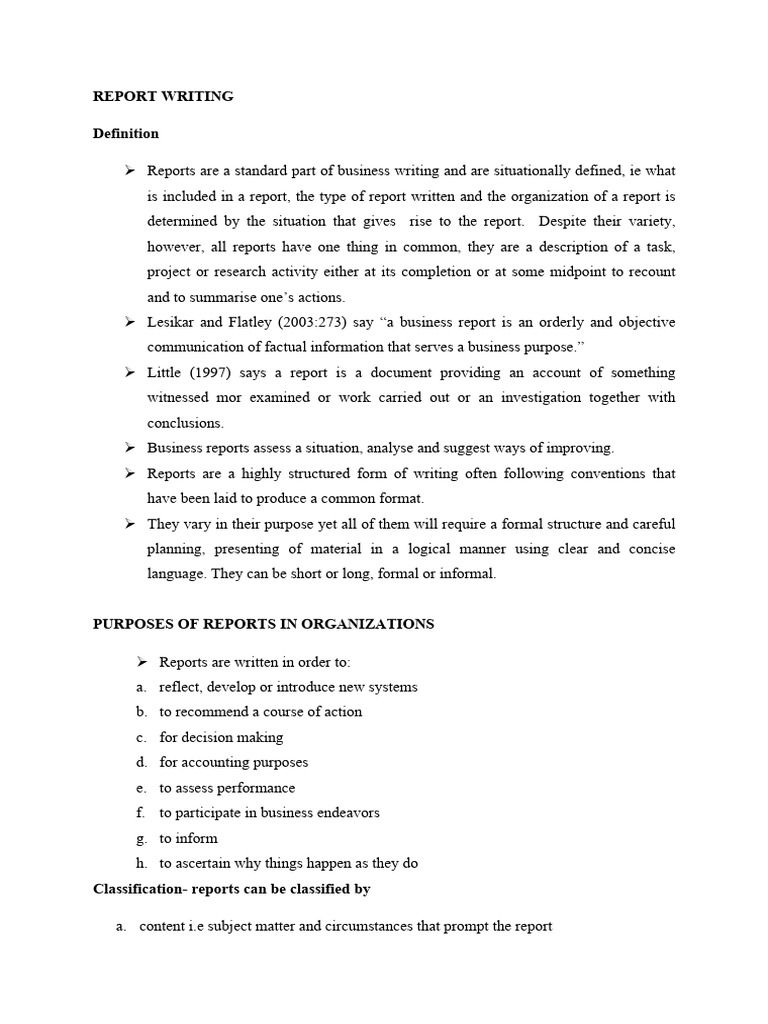 Report Writing | PDF