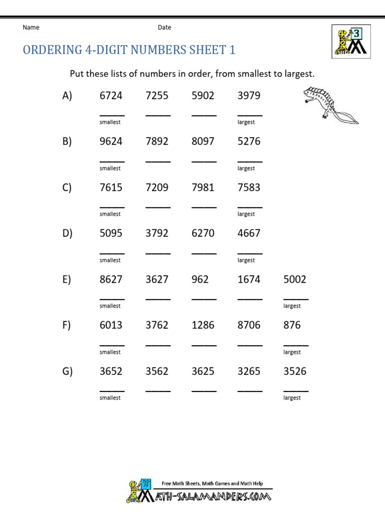 ordering-4-digit-numbers-1 | PDF