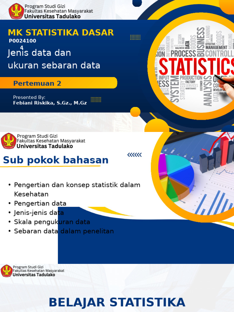 FR - Statistika Dasar - Jenis Data Dan Ukuran Sebaran Data | PDF