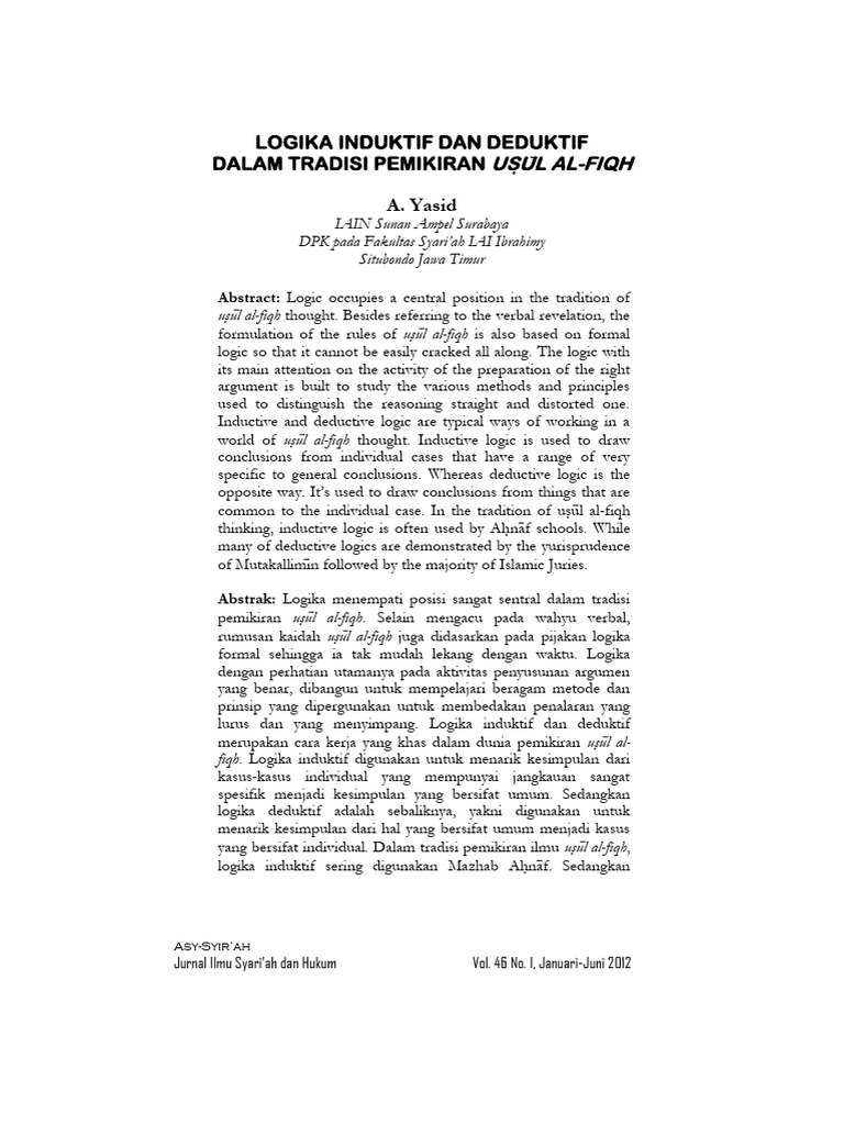 Aryka,+1 +L +Yazid+Logika+Induktif-Deduktif-REVISI | PDF