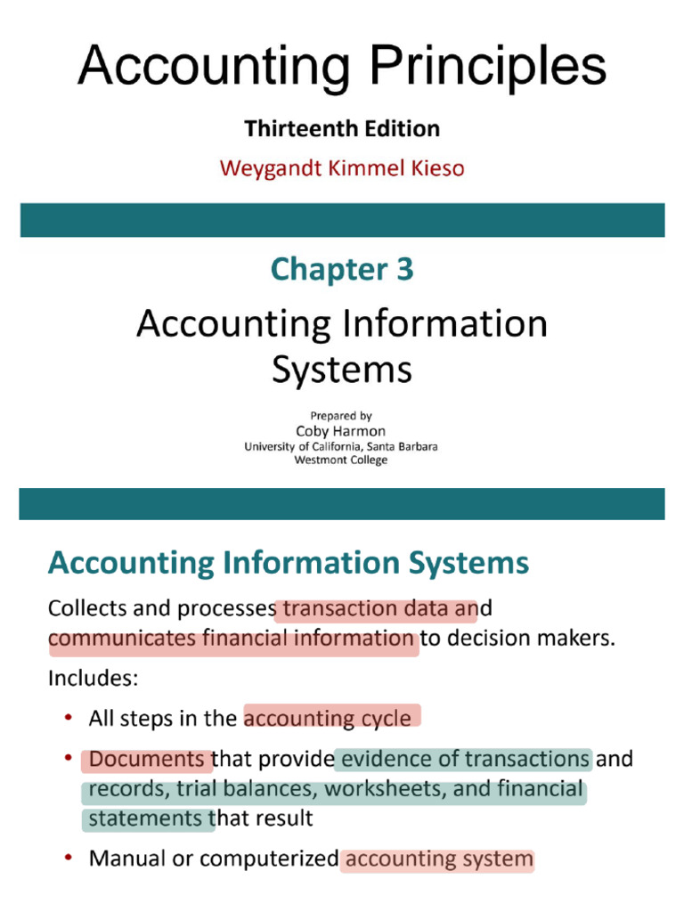 Chapter 3 Accounting System and Control | PDF
