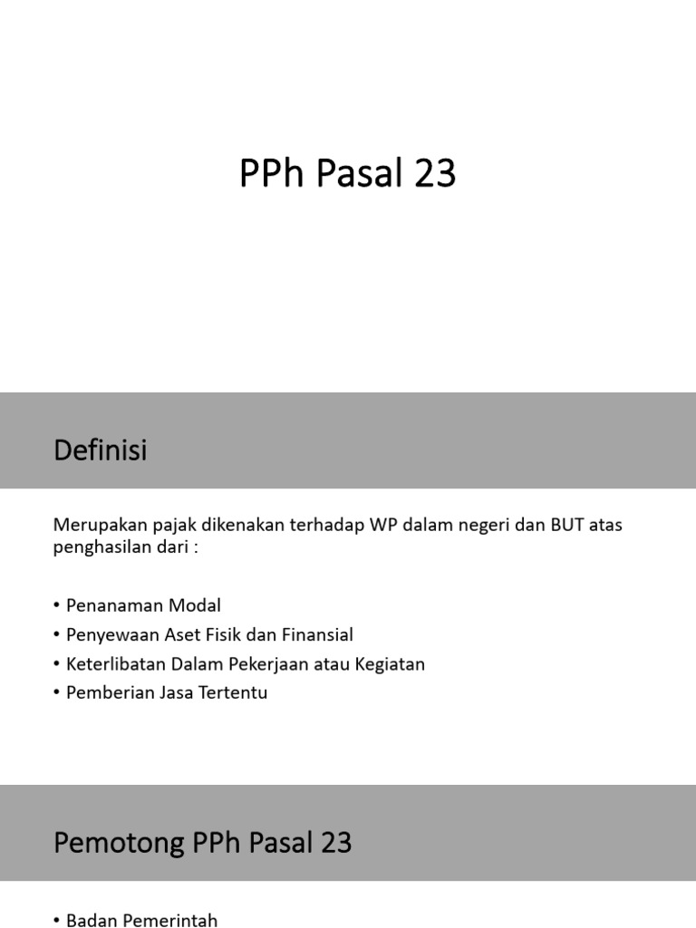 Materi 6 - PPH 23 | PDF