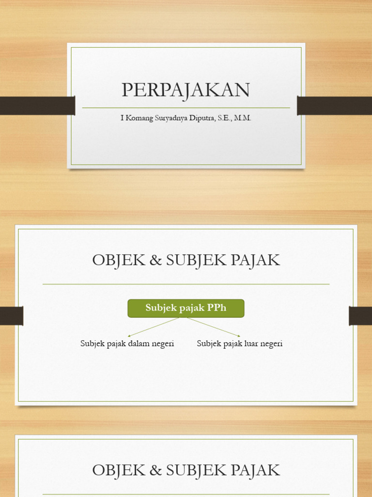 Materi 3 - Subjek & Objek Pajak | PDF