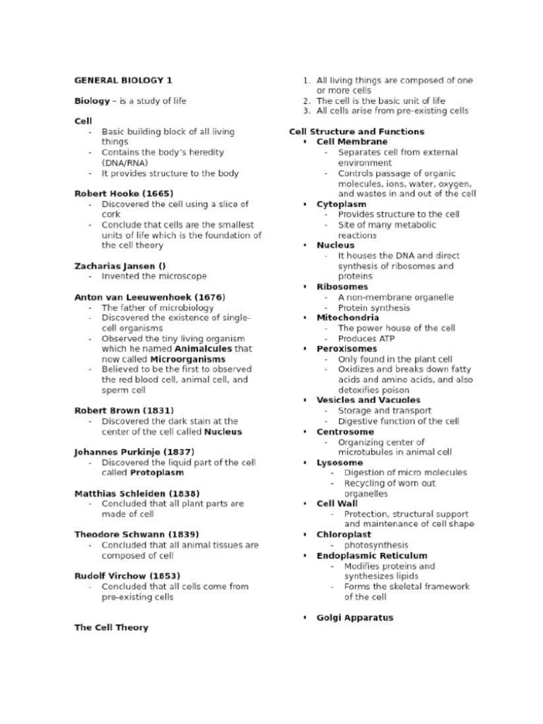 Biology Reviewer | PDF