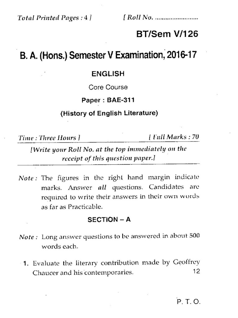 BA. ENGLISH (1) | PDF