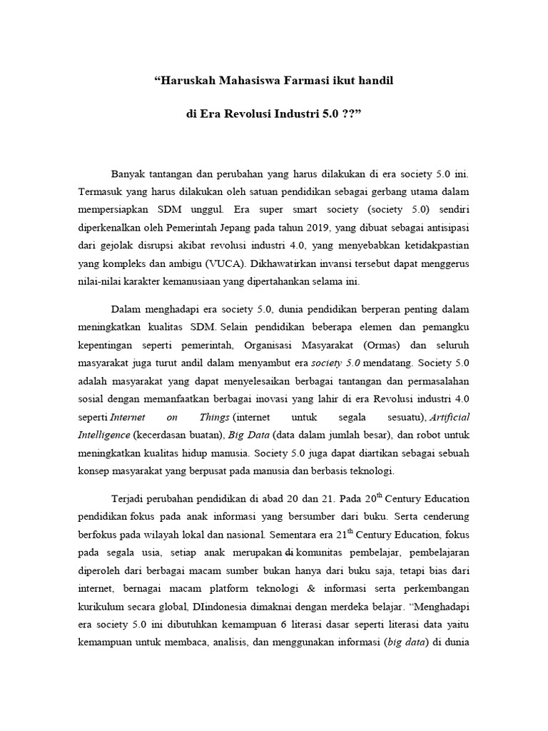 Essai Nur Elza Tanjung | PDF