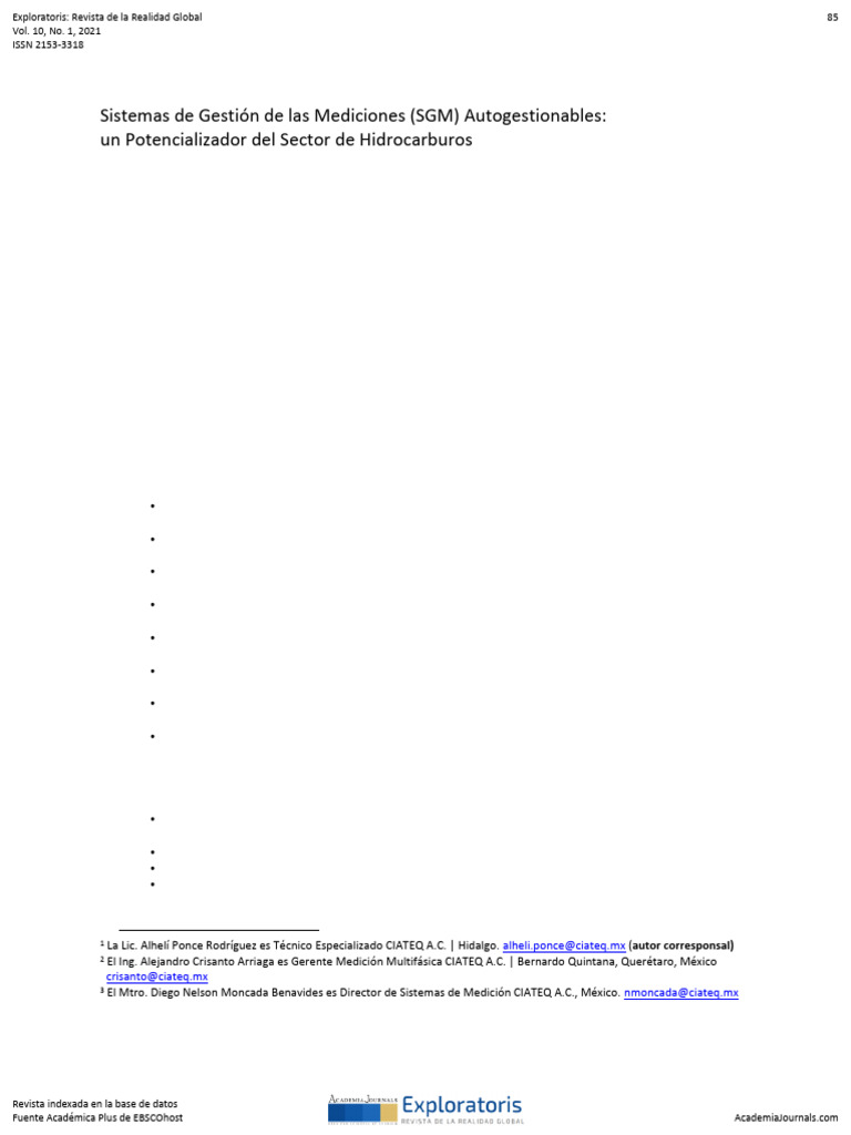 Sistema de Gestión de Mediciones (SGM) | PDF