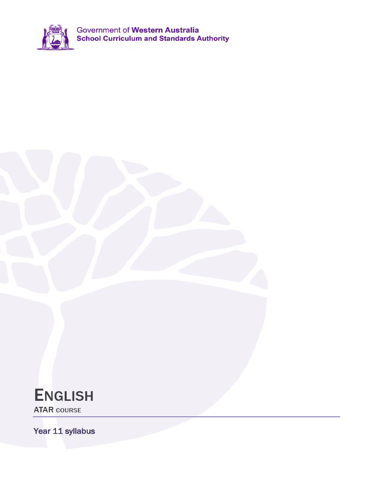 English ATAR Year 11 Syllabus For Teaching From January 2024 | PDF