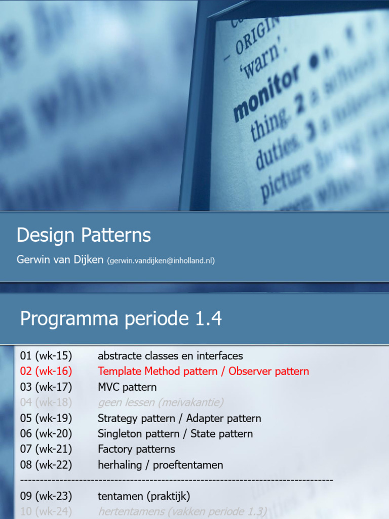 Presentatie DesignPatterns Week2 | PDF