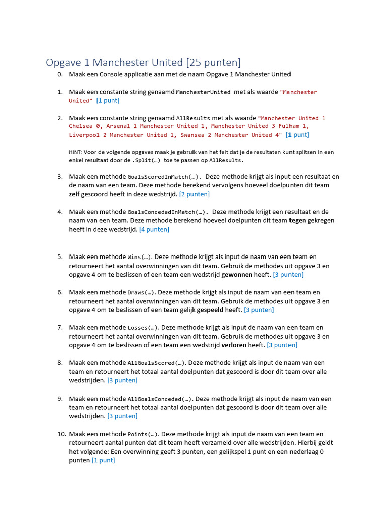 Bonus Opdrachten | PDF