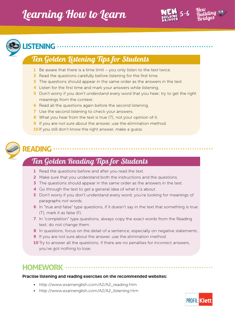 Learning How To Learn - Listening and Reading 0 | PDF