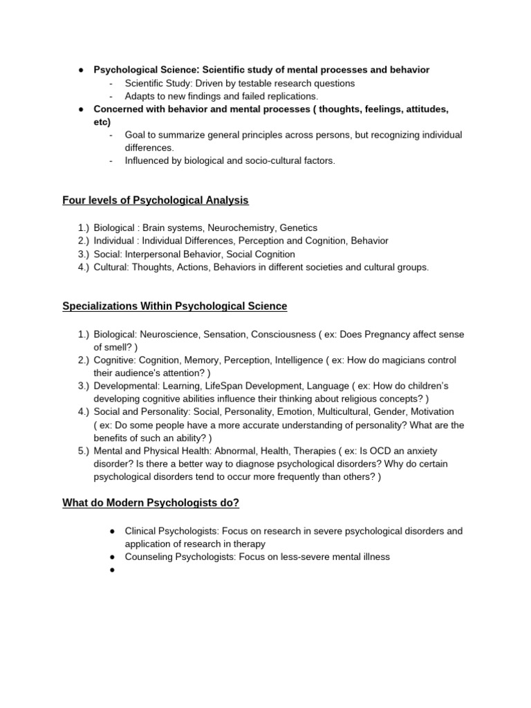 Psych Notes | PDF