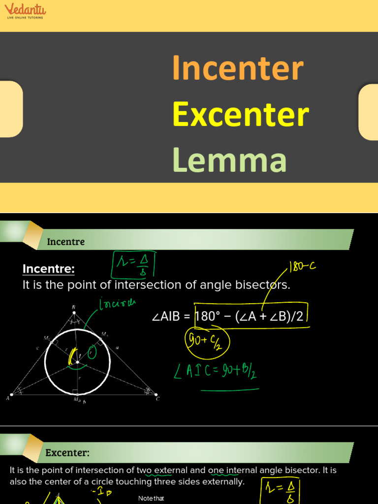 PRMO - Incircle Excircle Lemma | PDF