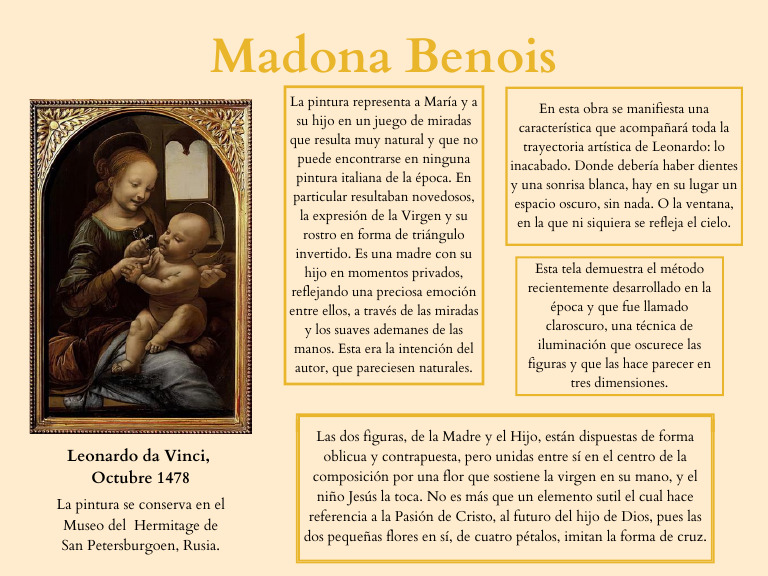 Madona Benois: Leonardo Da Vinci, Octubre 1478 | PDF | Pinturas
