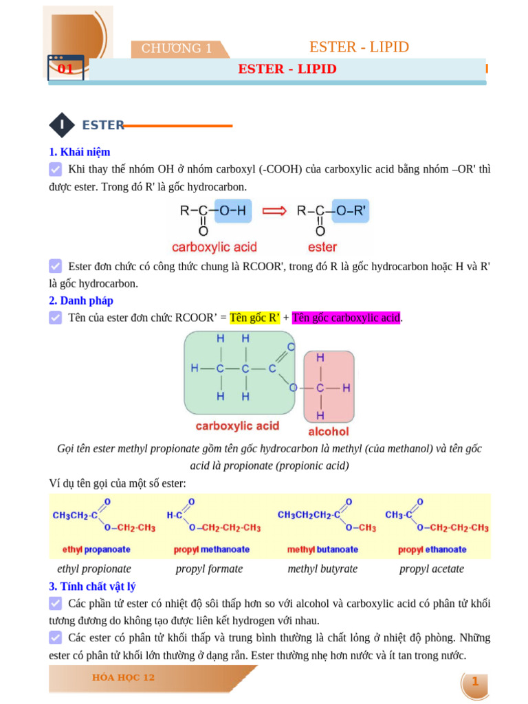 Ester - Lipid | PDF