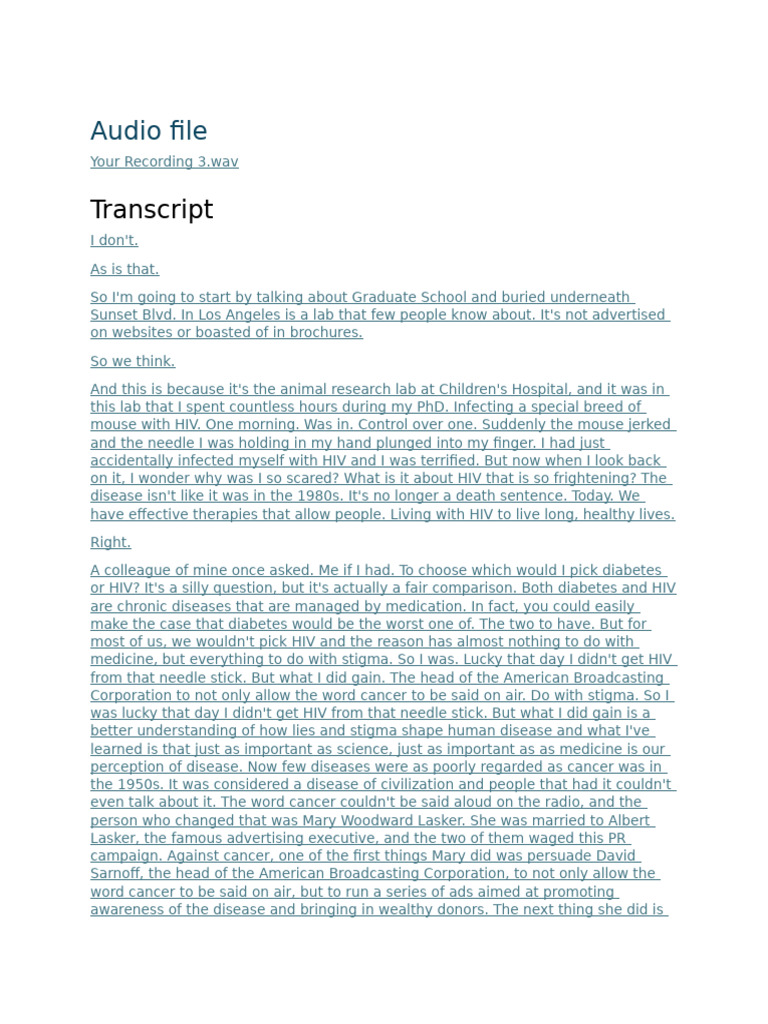 Laura Transcript | PDF