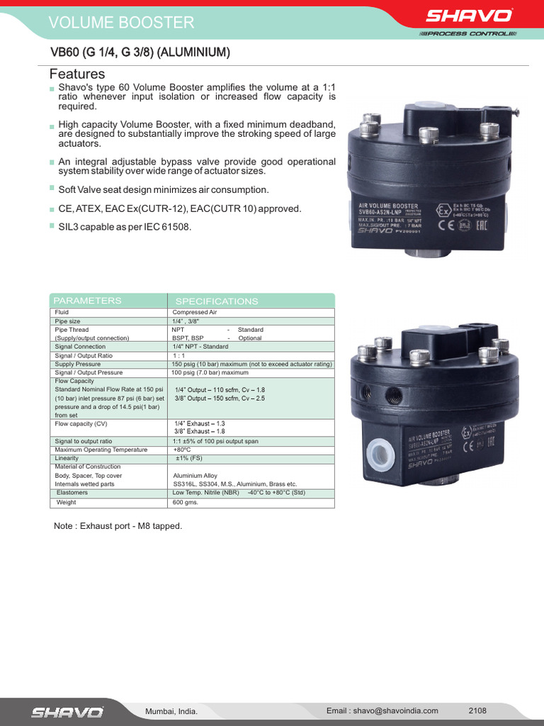 Volume Booster VB60 1 4 3 8 | PDF
