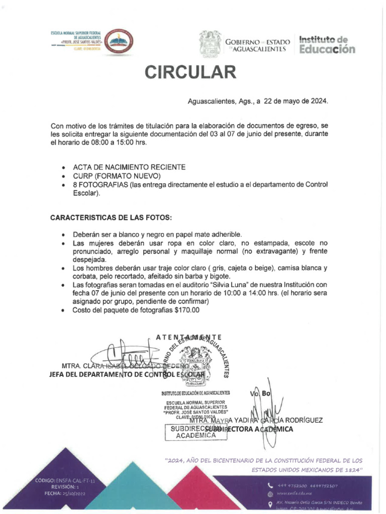 Circular-Trámites de Titulación Alumnos | PDF