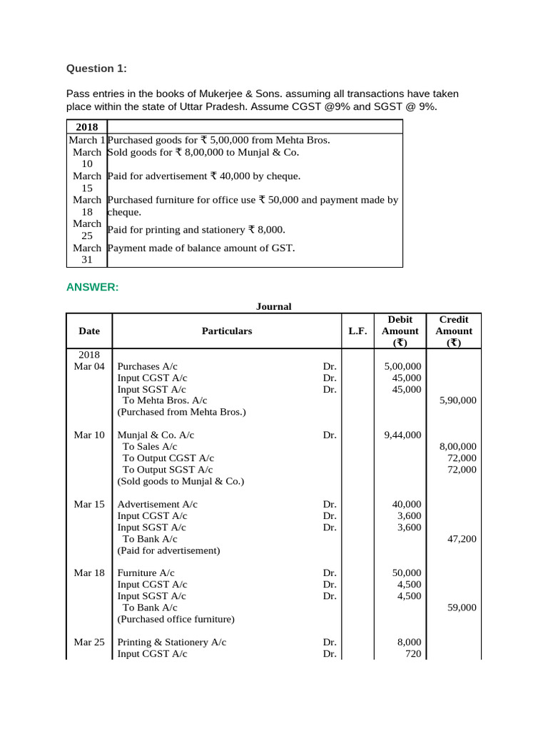 Accounts Questions | PDF