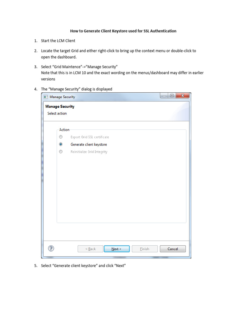 Generating SSL Client Keystore Guide | PDF