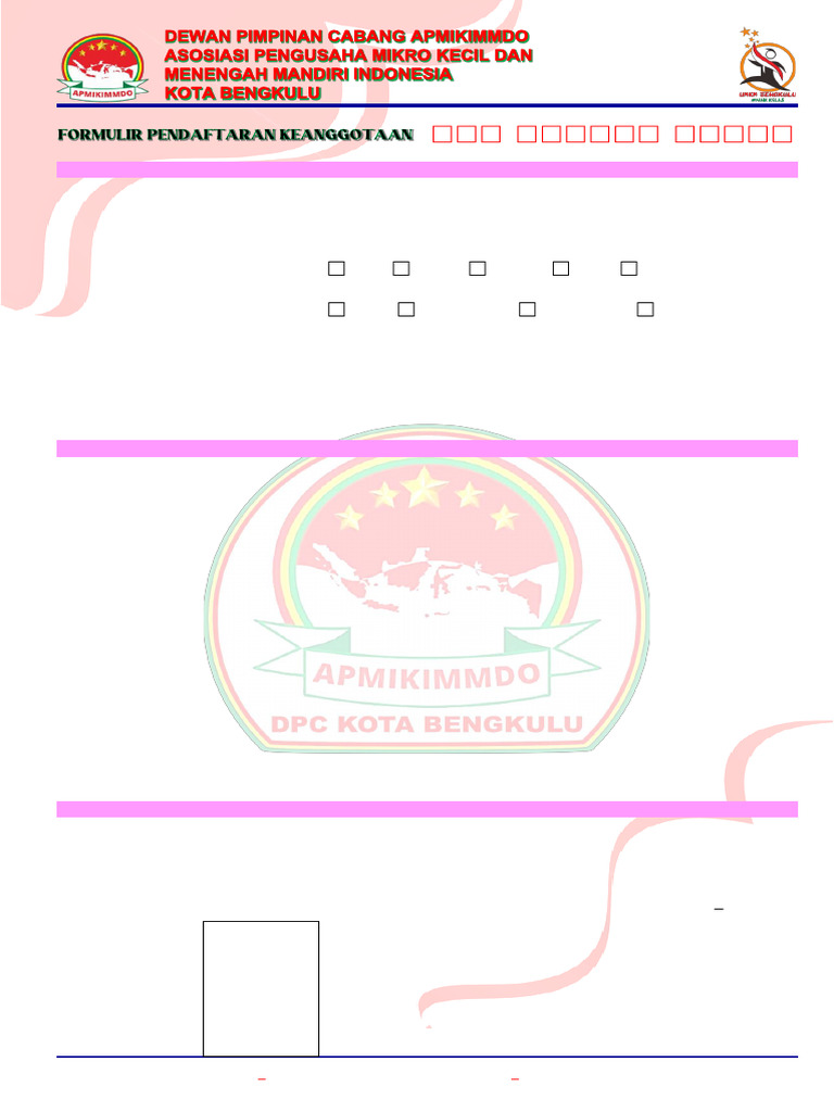 Form Pendaftaran Anggota DPC - 2024-2 | PDF