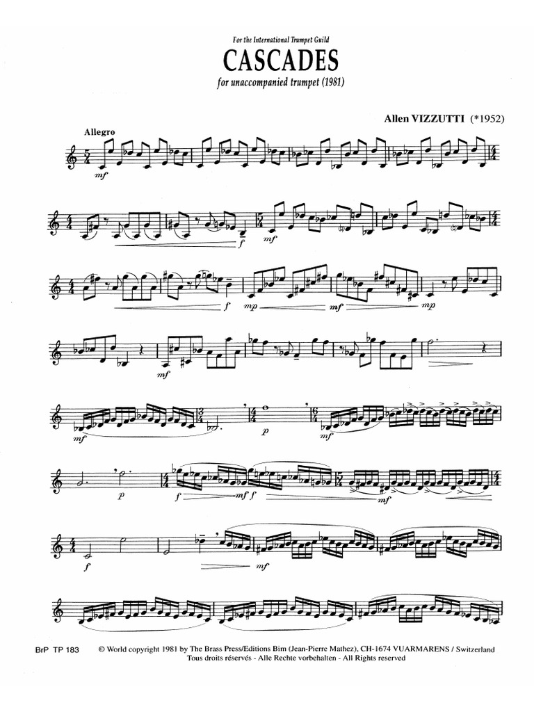 A Vizzutti - Cascades | PDF