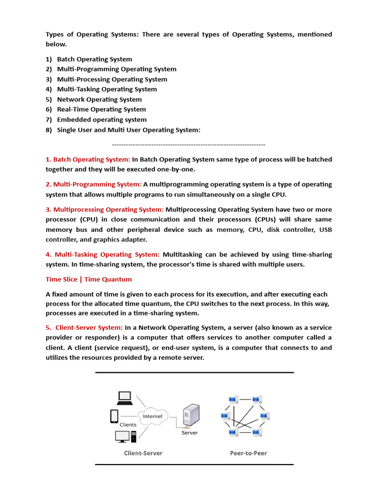 Types of OS | PDF