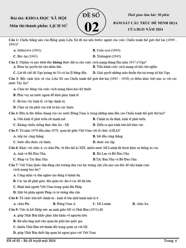 2. de So 02 Mon Lich Su.docx | PDF