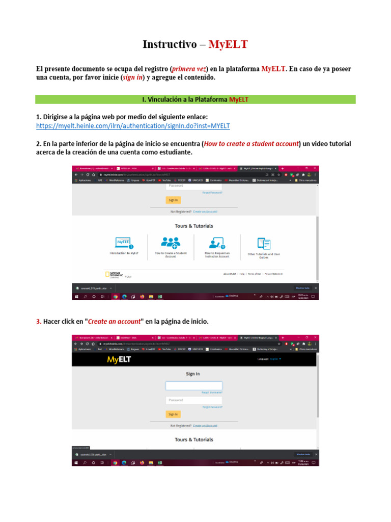 CA9 - Instructivo - MyELT | PDF