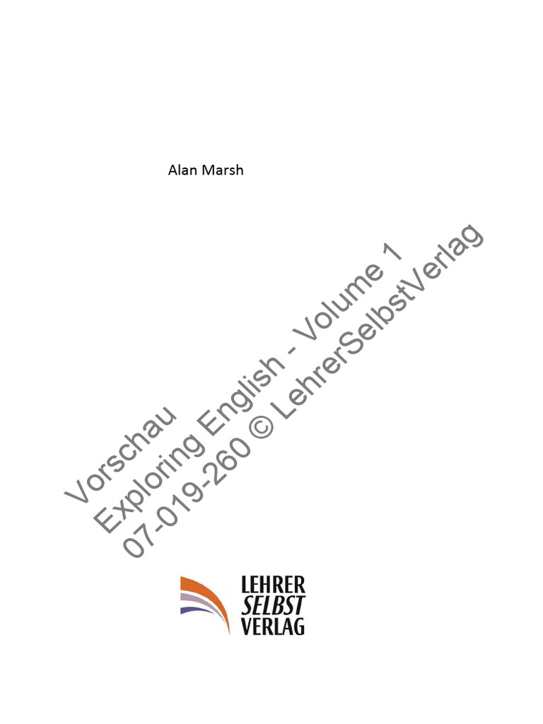 Exploring English Vol 1 Vorschau | PDF | Verb | Foreign Language Studies