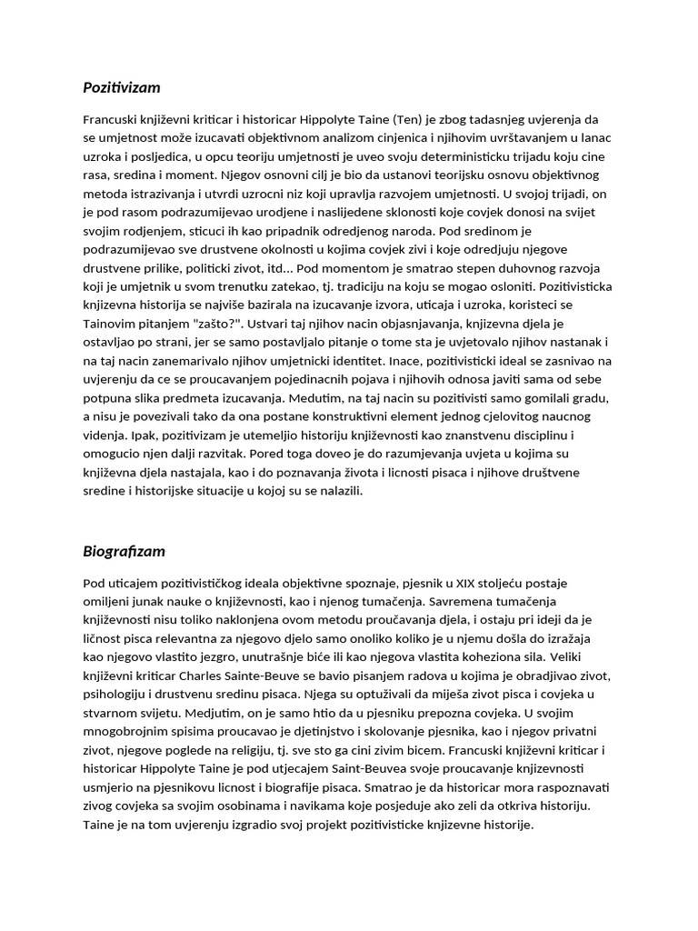 Skripta - Književne Teorije Do Strukturalizma | PDF