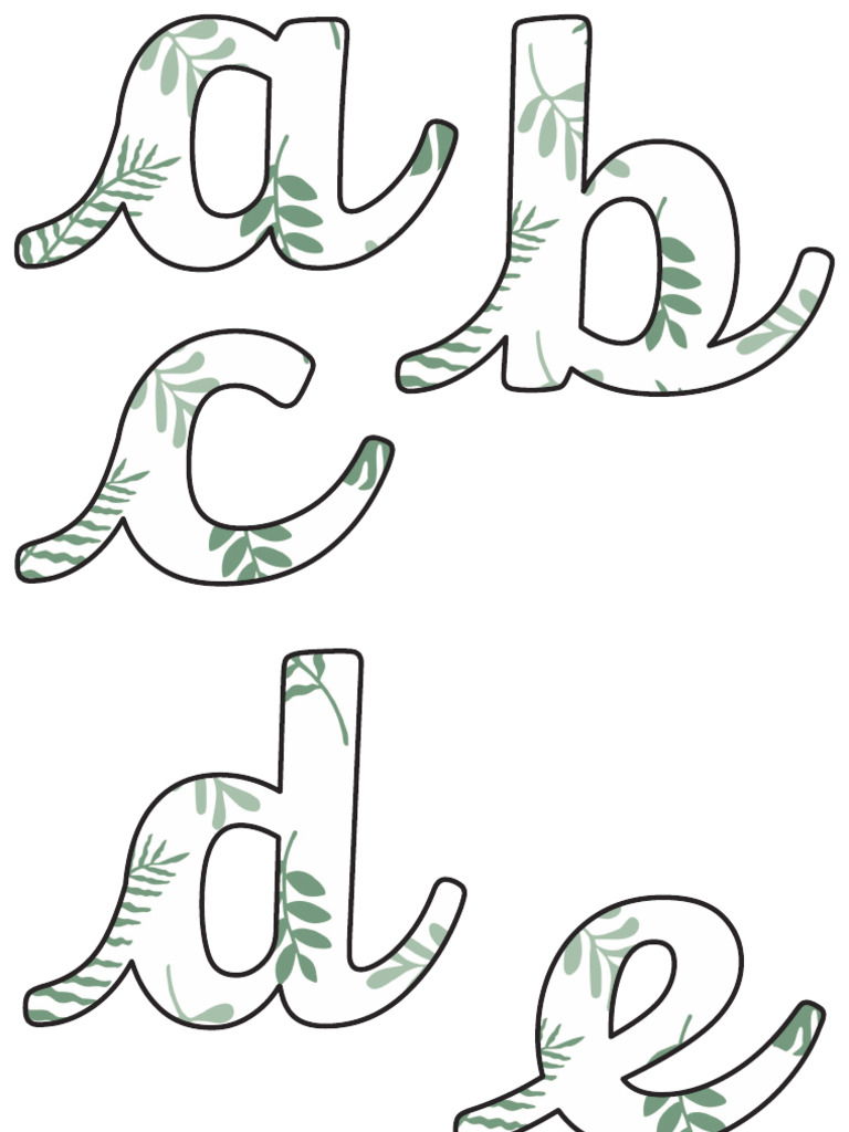 Class Decoration Continuous Cursive - Lower Case | PDF