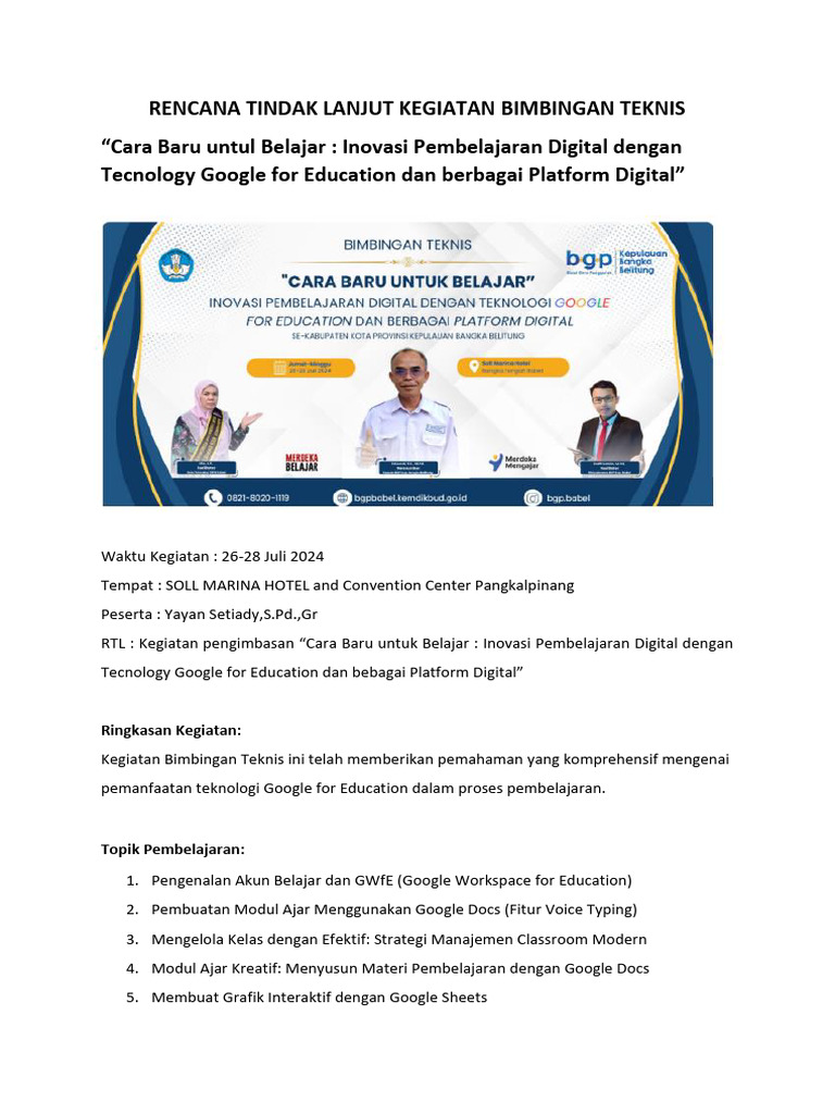 RTL Bimtek BGP Babel - 2628072024 - Yayan Setiady | PDF